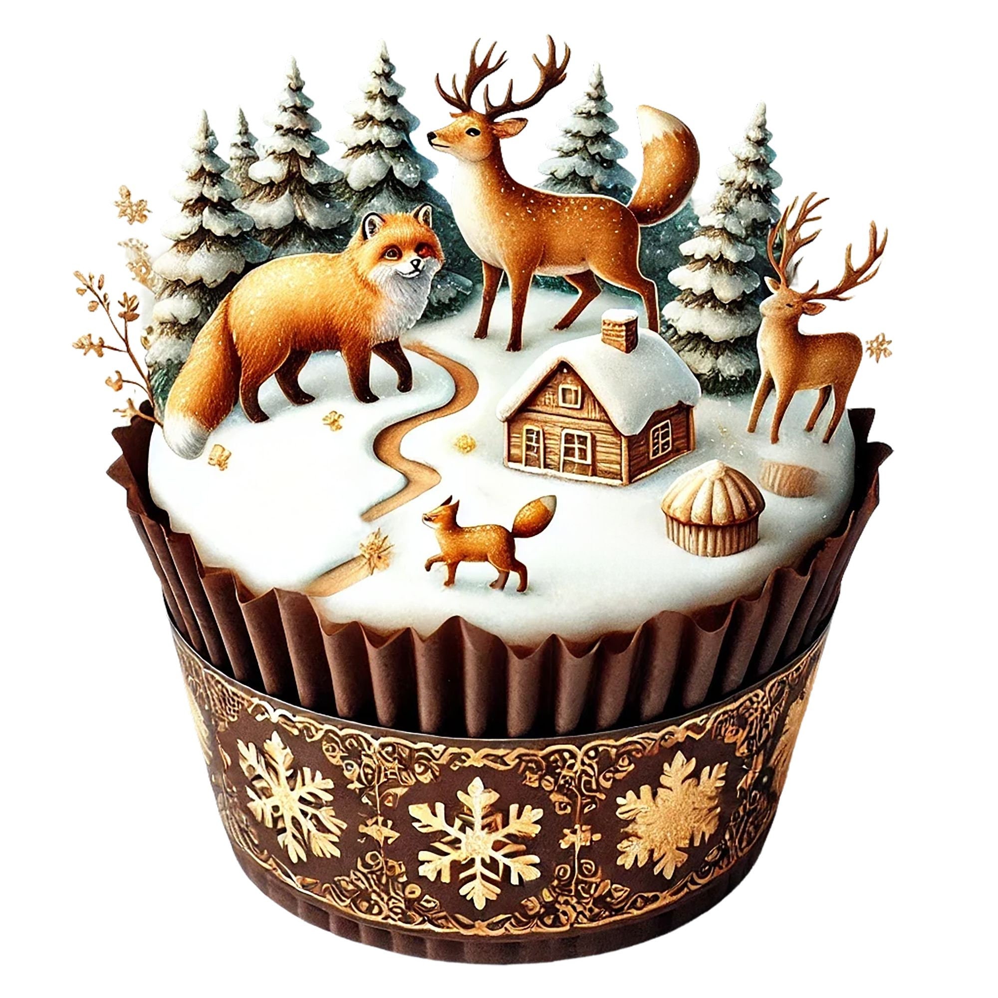 40 JPG, Christmas Cupcake Clipart Bundle, Festive Holiday Desserts ...