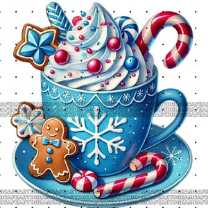 32 PNG Set 2 Winter Hot Cocoa Clipart, Cozy Hot Chocolate Graphics ...