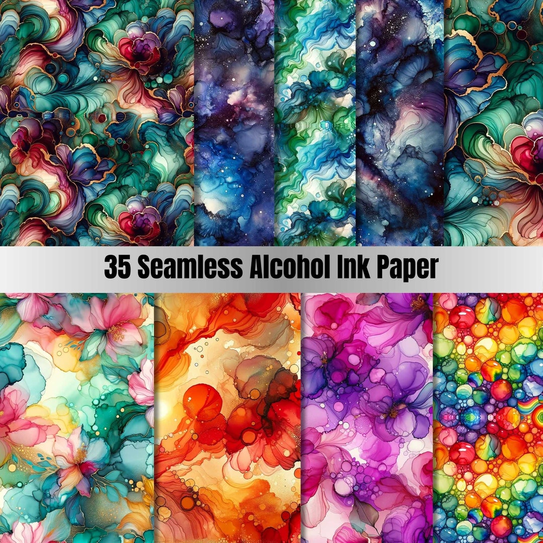 35 Alcohol Ink Seamless Digital Paper, Alcohol Ink Digital Papers ...