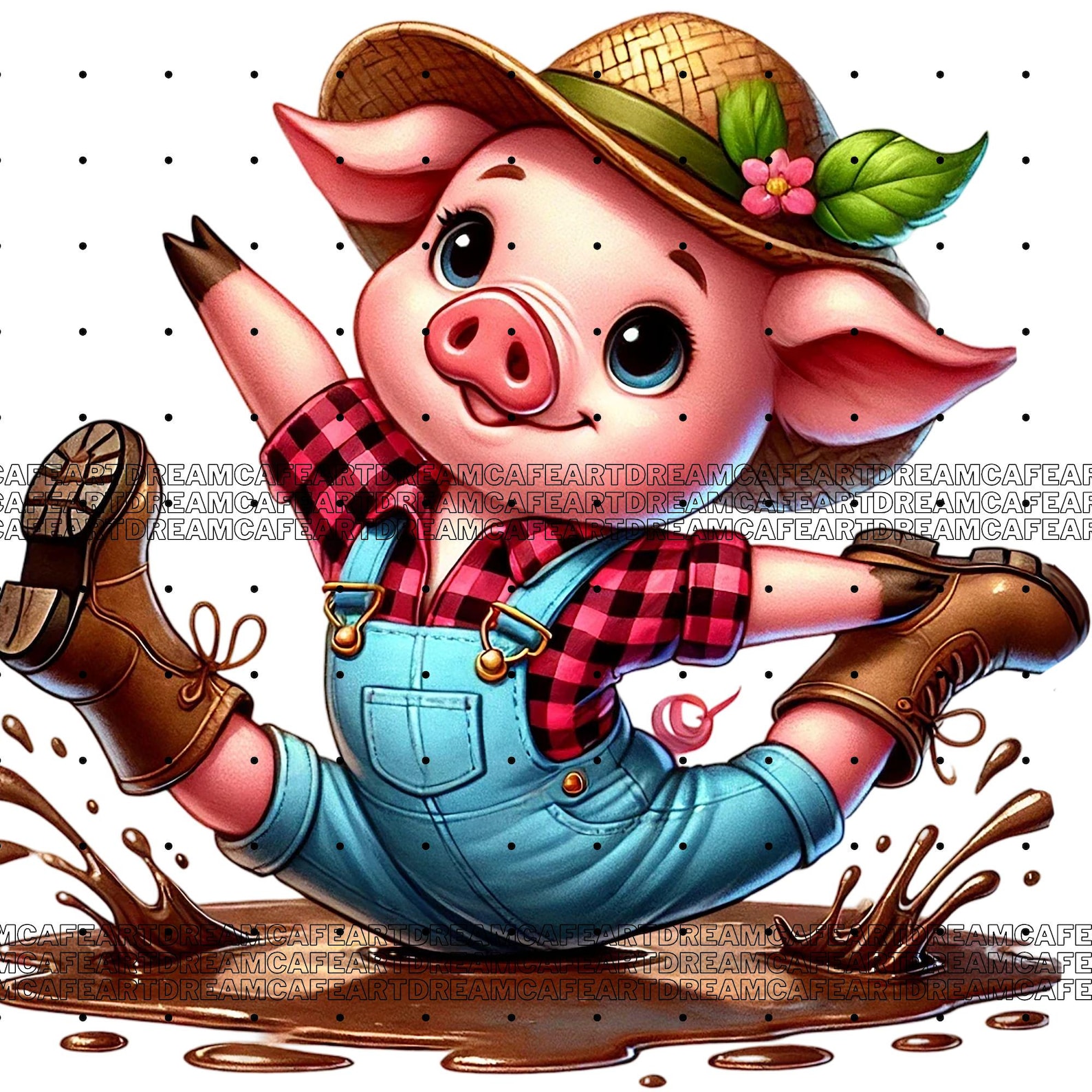 42 PNG Pigs Clipart Bundle, Cute Adorable Piggy Graphics Designs, Farm ...