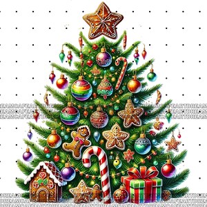 21 PNG Christmas Trees Clipart Bundle, Set 3,festive Tree Illustrations ...