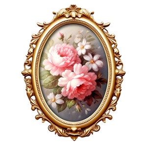 12 Watercolor Victorian Clipart, PNG, Floral Clipart Clipart, Victorian ...