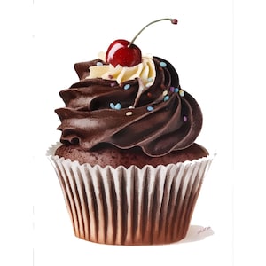 10 Chocolate Cupcakes Clipart -high Quality Jpgs - Digital Planner ...