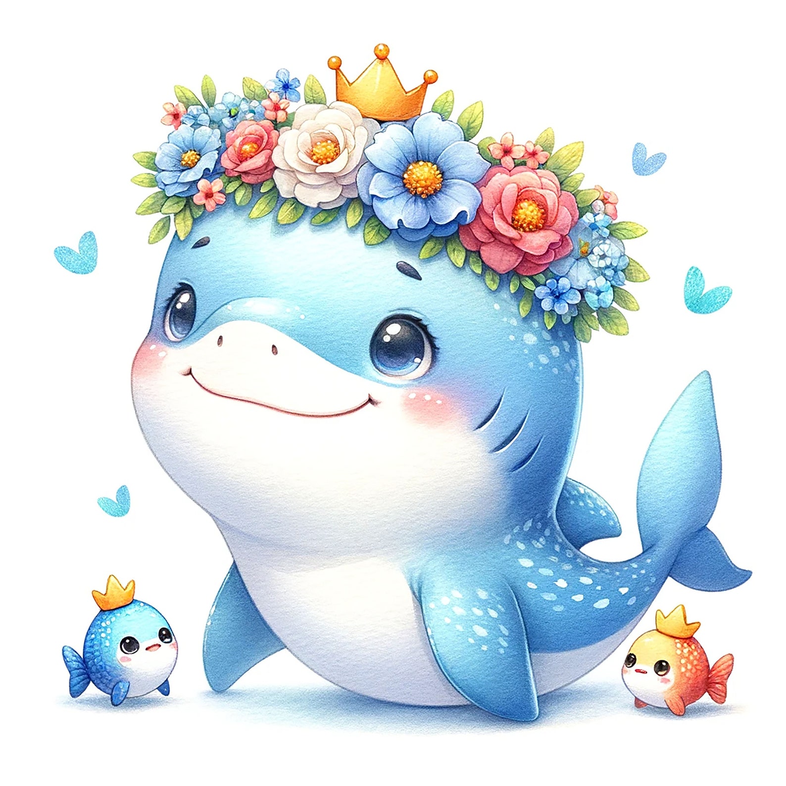 50 PNG, Cute Sharks Clipart Bundle, Watercolor Shark Clipart, Sharks ...