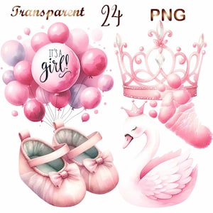 24 Watercolor Babyshower Clipart, Newborn Clipart, Clipart for Newborn ...