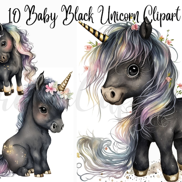 Black Unicorn Svg - Etsy