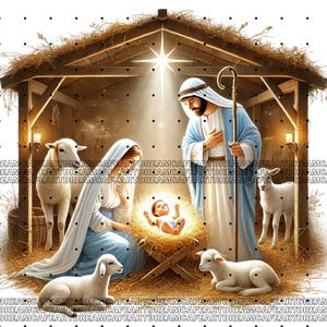 30 PNG, Nativity Scene Clipart Bundle,nativity Scene Graphics Png ...