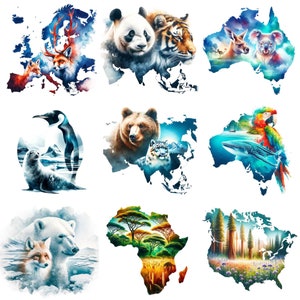 36 Continent Clipart, Continents Clipart, Continent Art, Continent Map ...