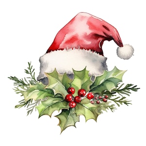8 Santa Hat PNG, Christmas Clipart, Santa Hat Clipart, Winter Clipart ...
