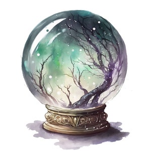 10 Witch Crystal Ball Clipart, Jpgs, Magic Clip Art, Mystical Clipart ...
