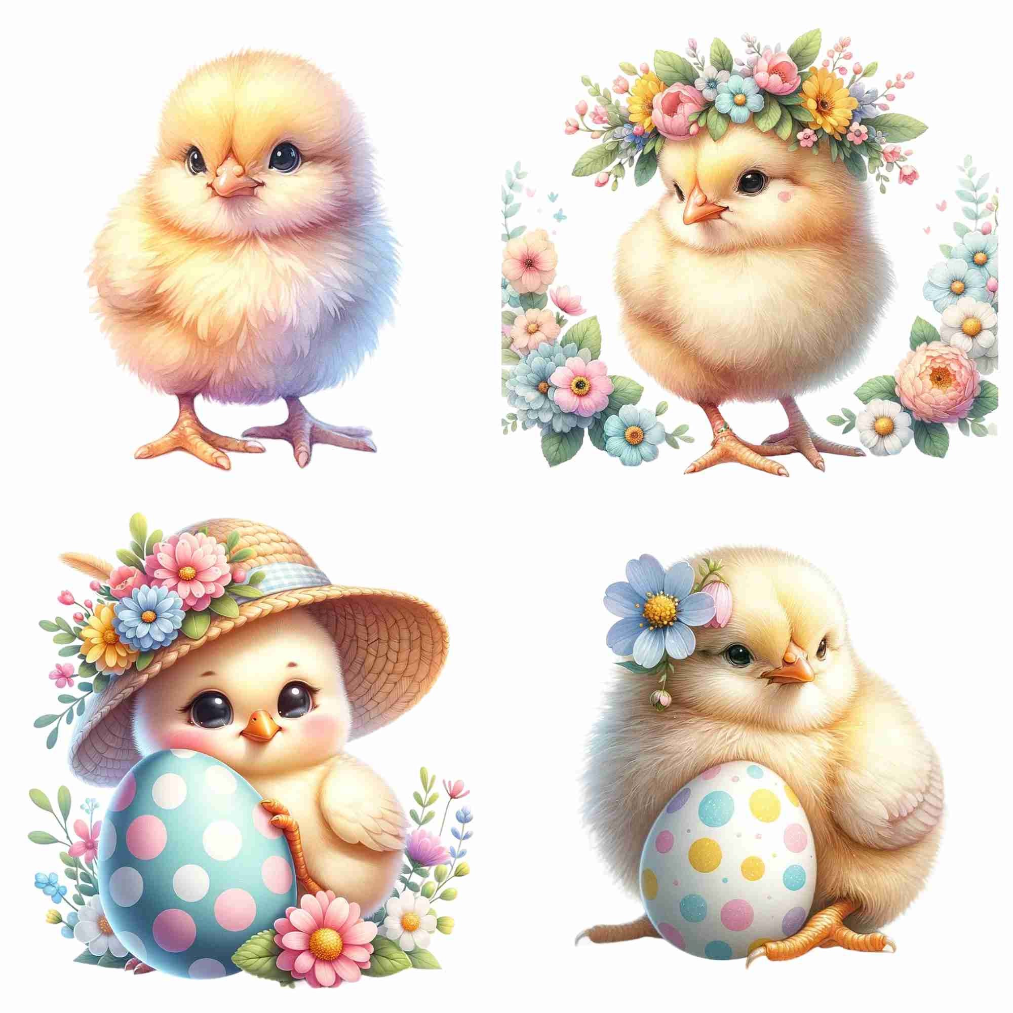 25 PNG Easter Chicks Clipart Bundle,easter Bundle Clipart, Easter ...