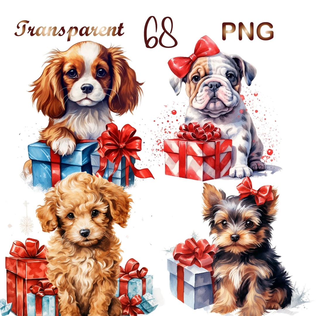 68 PNG, Watercolor Dog Breeds PNG, 25 Popular Dog Breeds Set 1, Dogs ...
