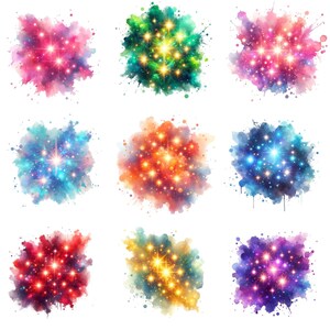 163 Png,dreamy Watercolor Splashes Clipart Bundle,watercolor Color ...