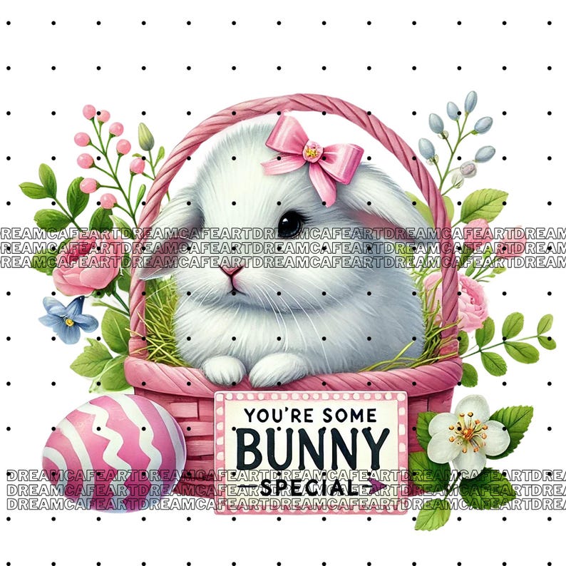 45 PNG Set 2 Easter Bunny Clipart Bundle, Spring Bunny in a Basket ...