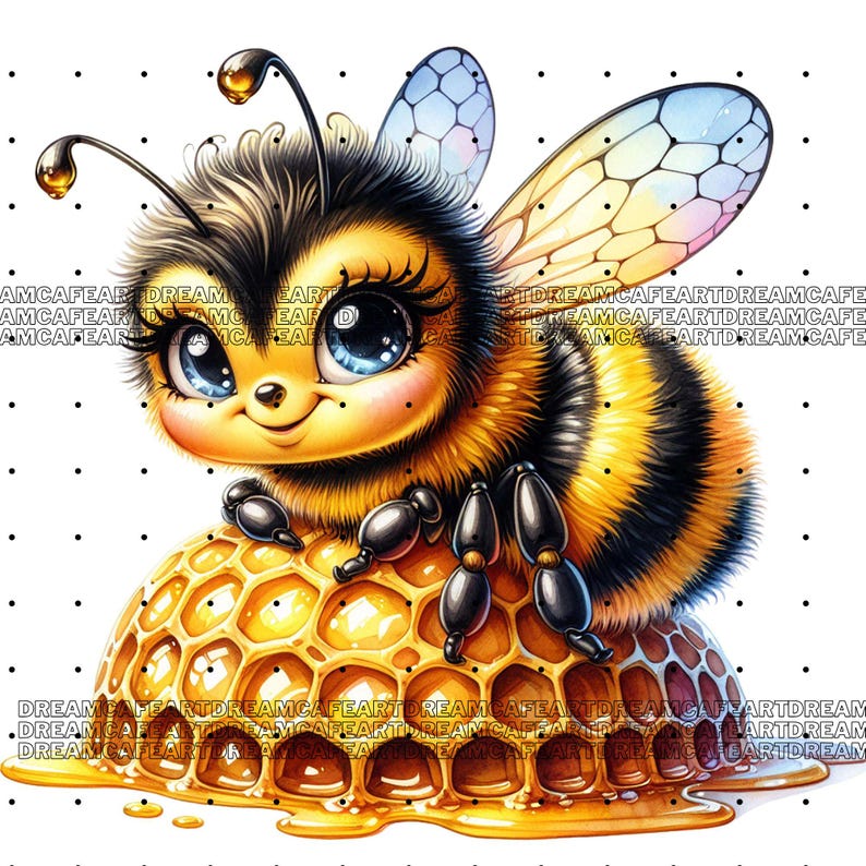 40 PNG Sweet Bees Clipart Bundle, Cute Bees Clipart Bundle, Cute Bees ...