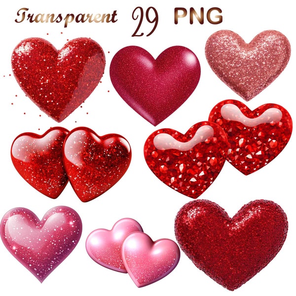 Valentine Heart Clipart - Etsy