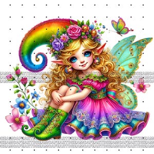 23 PNG Set 2 Spring Elves Clipart Bundle, Whimsical Elf Illustrations ...