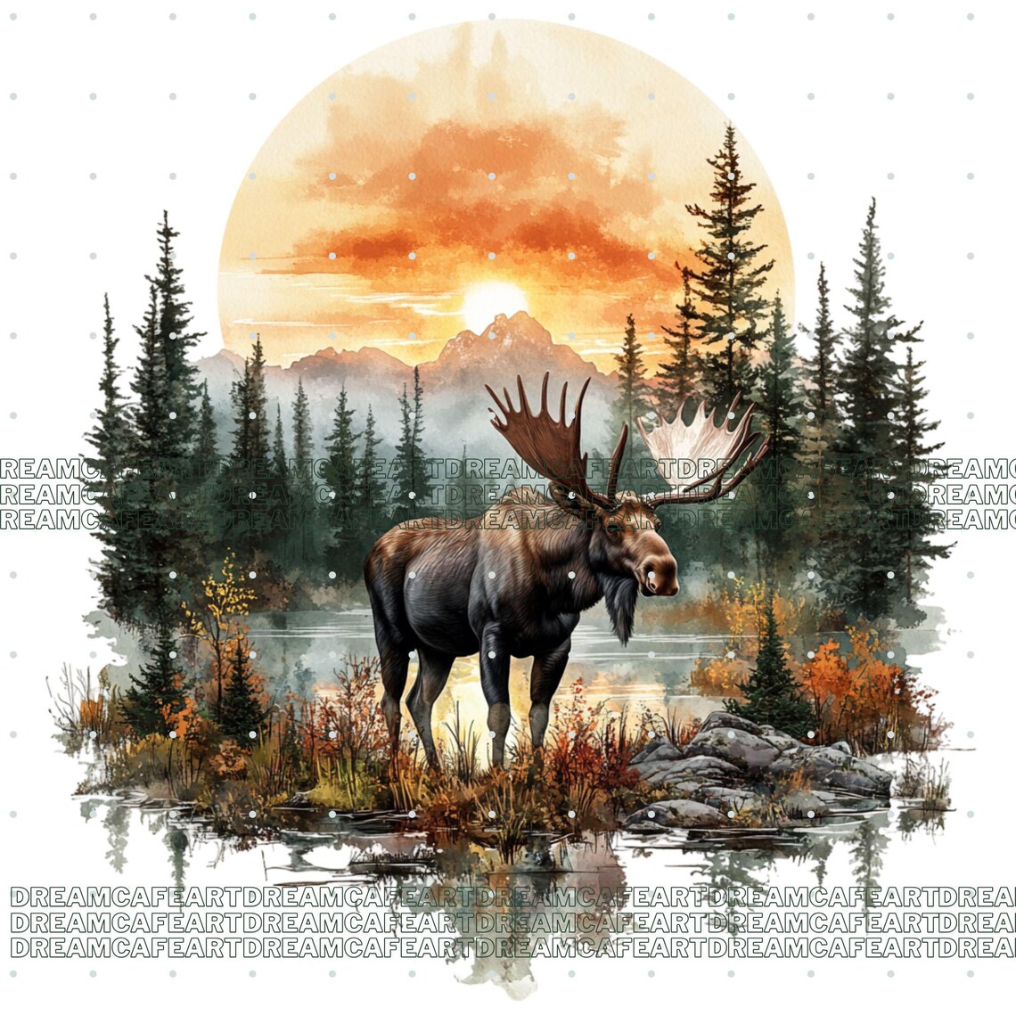 50 PNG Moose Clipart Bundle | Moose Drawing Graphics | Digital Download ...