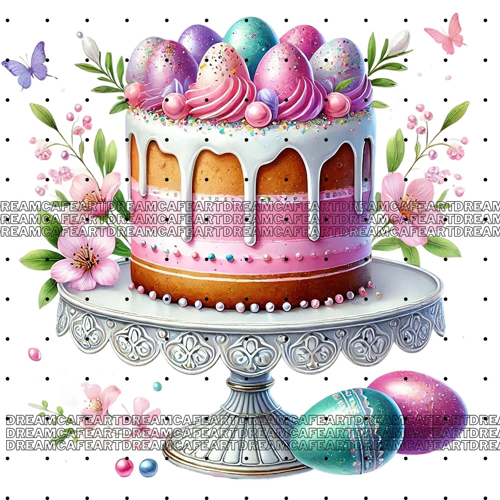 35 PNG Set 1 Easter Clipart Bundle, Spring Holiday Llustrations Designs ...