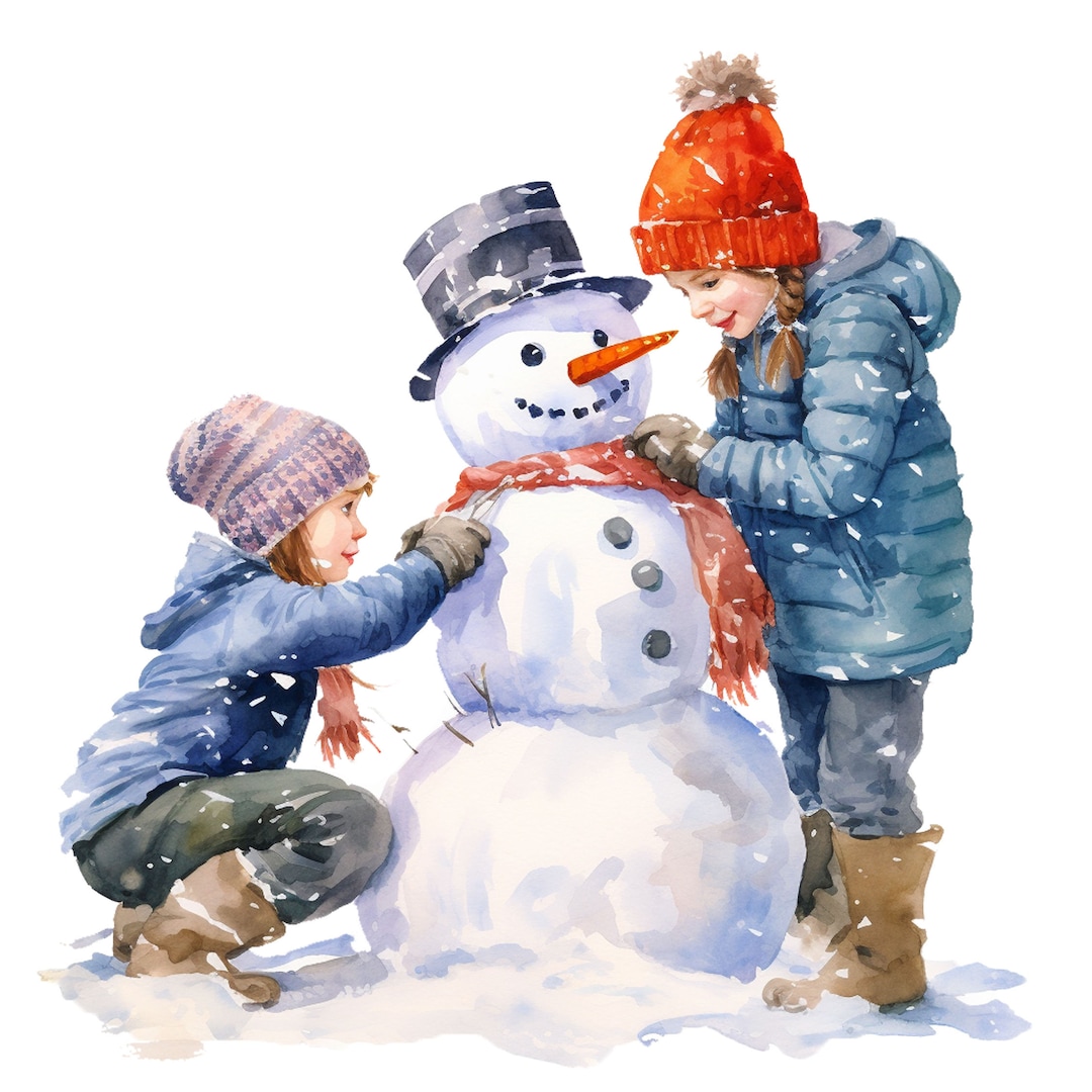 13 PNG Snowman and Children Clipart, Snowman Clipart, Christmas Clipart ...