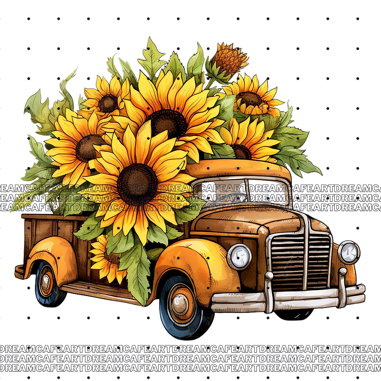 12 PNG Rustic Farm Truck Barn Sunflowers Rustic Truck Country ...