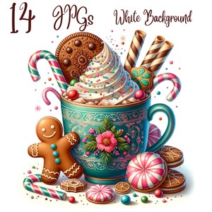 14 JPG, Winter Hot Cocoa, Cozy Hot Chocolate Graphics, Christmas ...