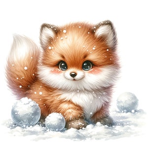 12 PNG/JPG Set 1 Fox Png, Fox Clipart, Baby Fox Clipart, Fox Clipart ...