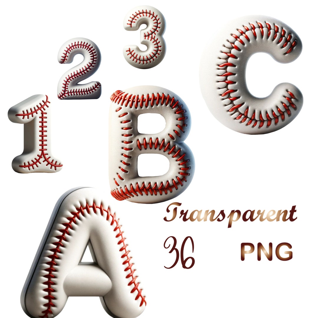 36 PNG, Baseball Alphabet Collection Clipart, Alphabet Clipart, Sport ...