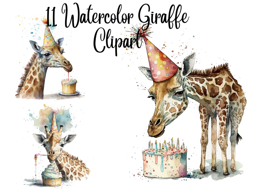 11 Watercolor Giraffe Clipart Giraffe Clipart (Download Now) - Etsy