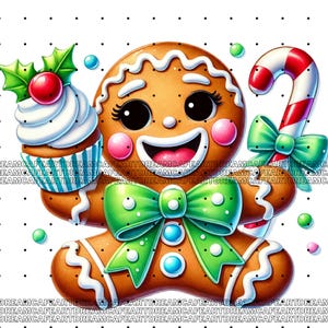 38 PNG, Gingerbread Man Clipart Bundle, Christmas Clipart, Festive ...