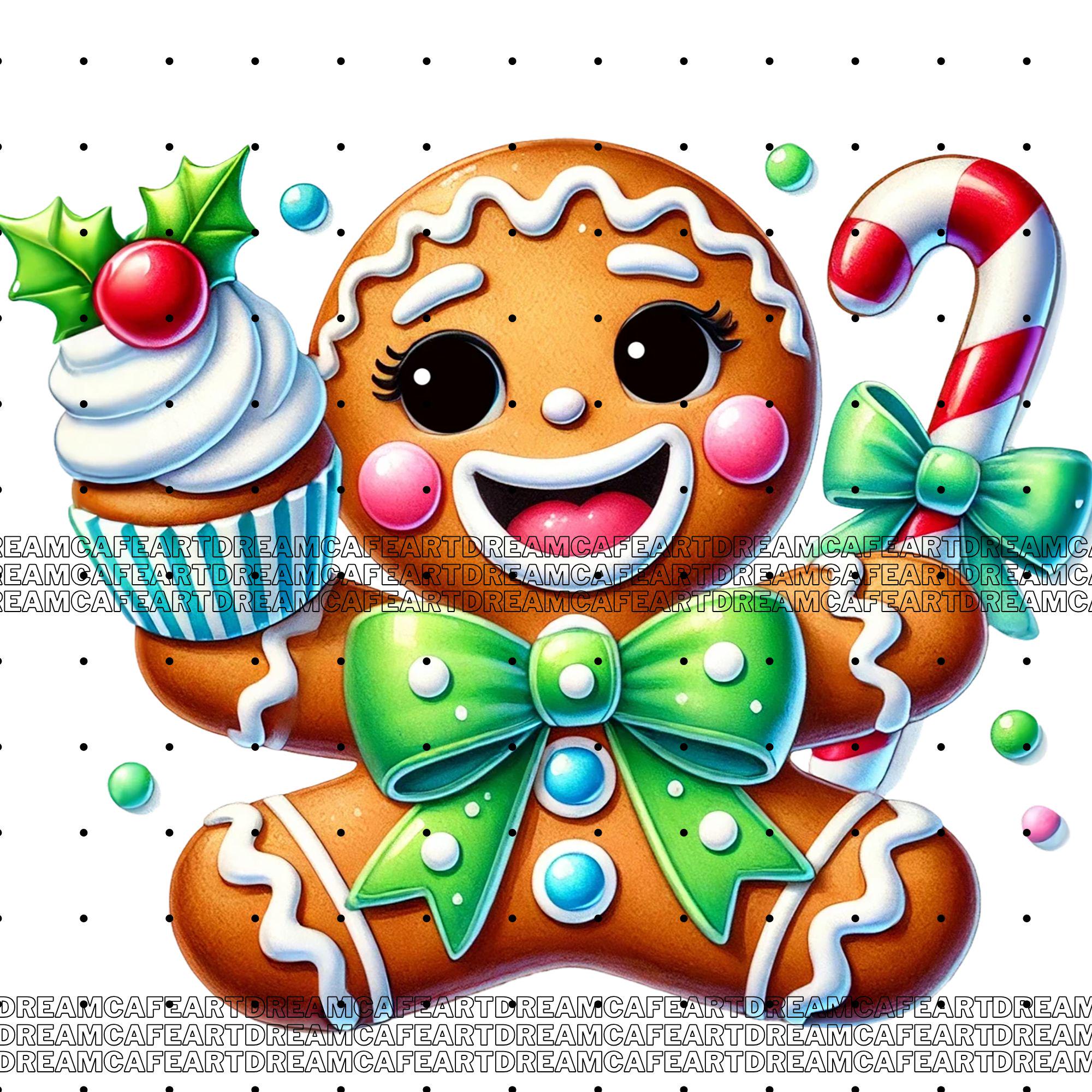 38 PNG, Gingerbread Man Clipart Bundle, Christmas Clipart, Festive ...