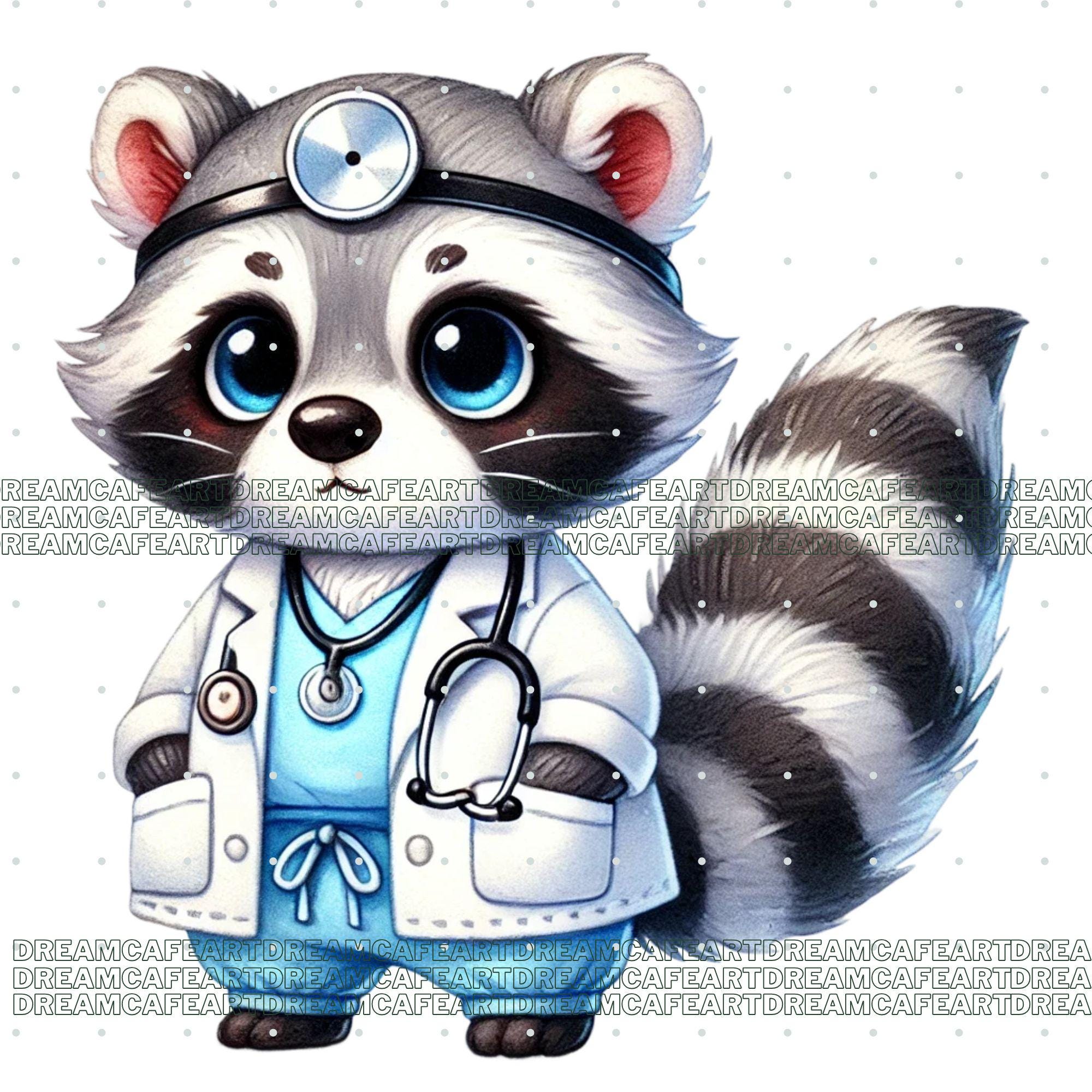 70 PNG Doctor Animals Clipart Bundle, Whimsical Doctor Animal ...