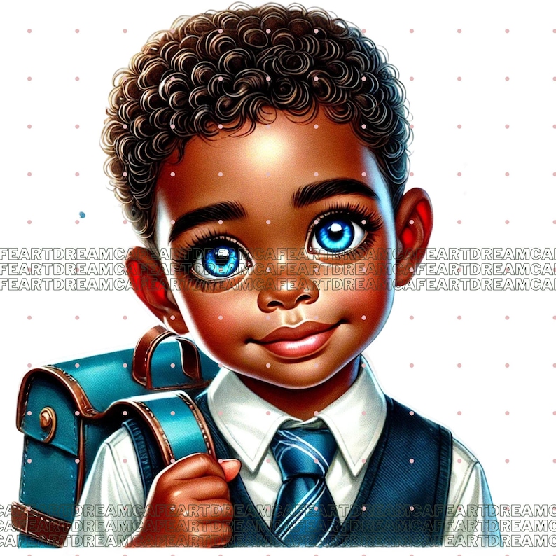 70 PNG Beautiful Black Kids Clipart Bundle | African American Boys ...