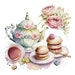 10 Watercolor Tea Party Clipart, Jpgs, Digital Planner, Paper Crafts ...