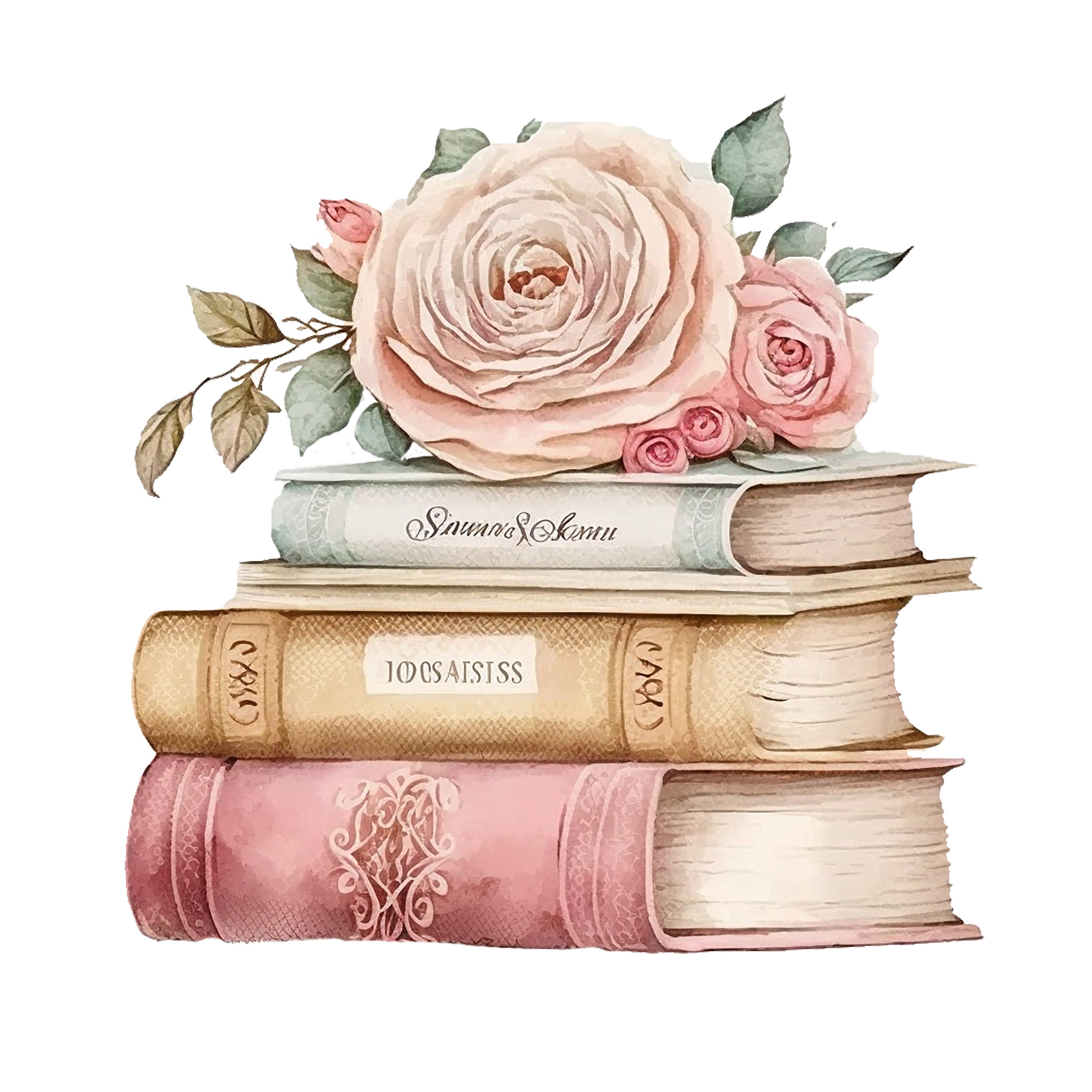 Floral Book Png Book Lover Png Reading Png Bookworm Png - Etsy UK
