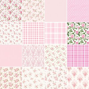 Seamless Pastel Pink Flower Digital Paper,seamless Shabby Chic ...