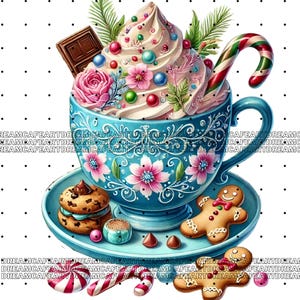 32 PNG Set 2 Winter Hot Cocoa Clipart, Cozy Hot Chocolate Graphics ...