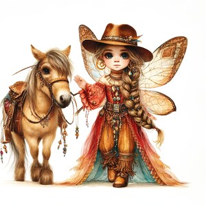 24 JPG, Cowgirl Fairy Clipart Bundle, Cowgirl Clipart, Cowgirl Clipart ...