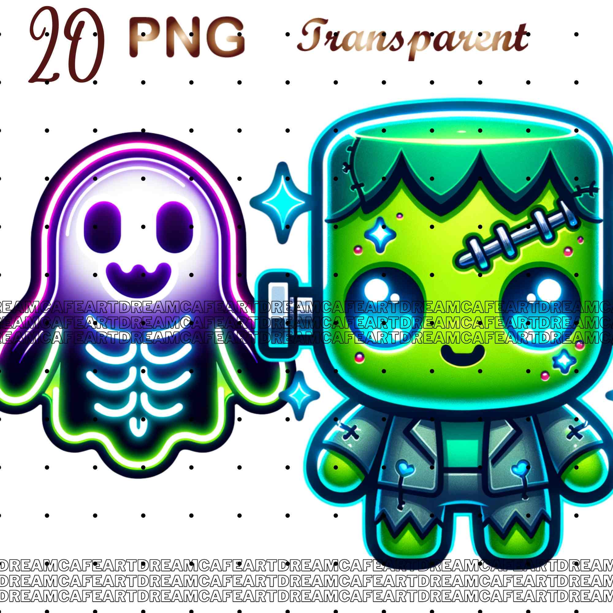 20 PNG, Little Halloween Monsters Clipart,halloween Clipart,cute Ghost ...