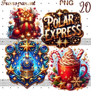 Polar Express PNG Digital Download, 20 PNG Funny Christmas PNG Clip Art ...