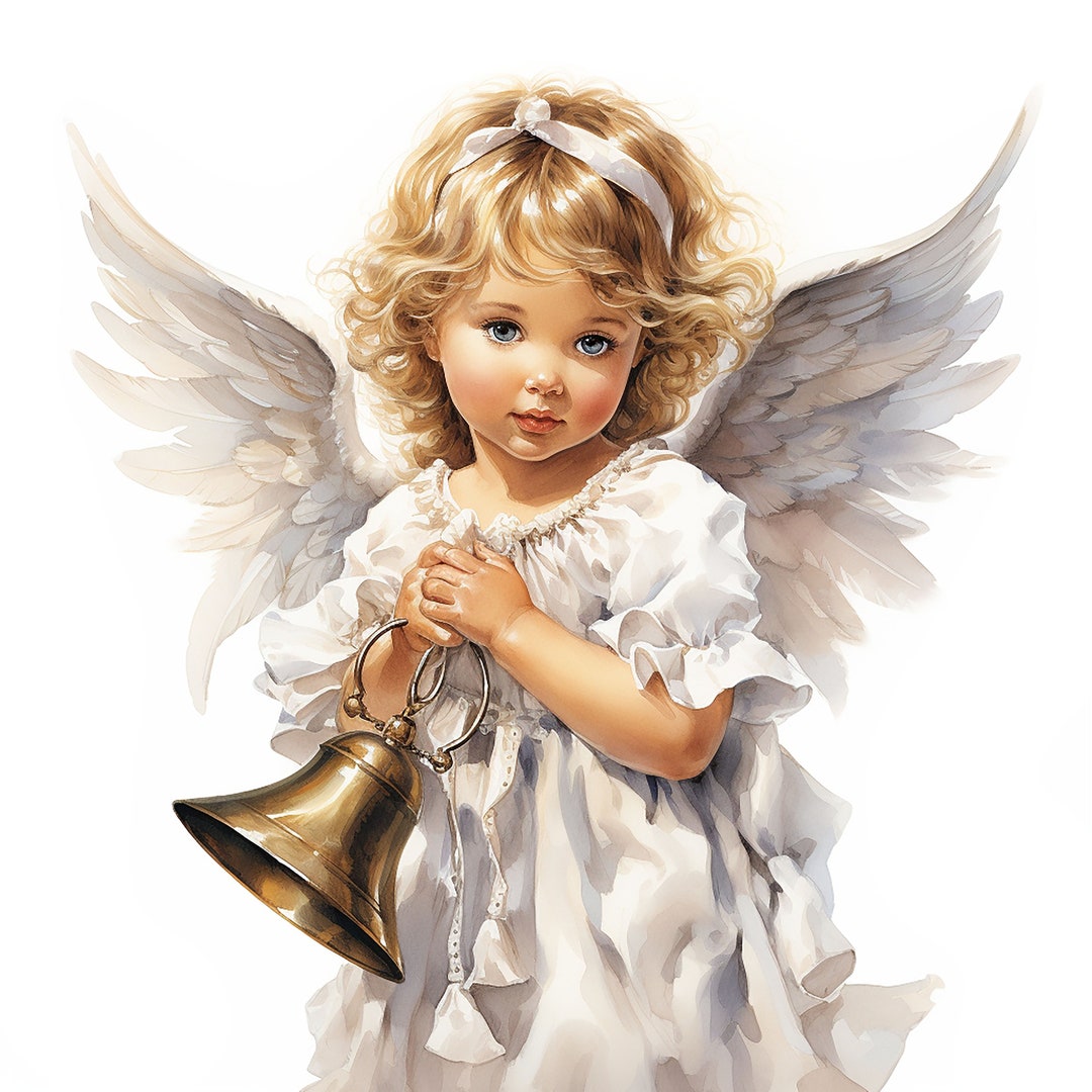 15 Christmas Angel Clipart, High Quality Jpgs, Digital Download ...