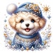 20 Jpgs, Winter Puppy Dog Clipart, Commercial Use, Watercolor Clipart ...
