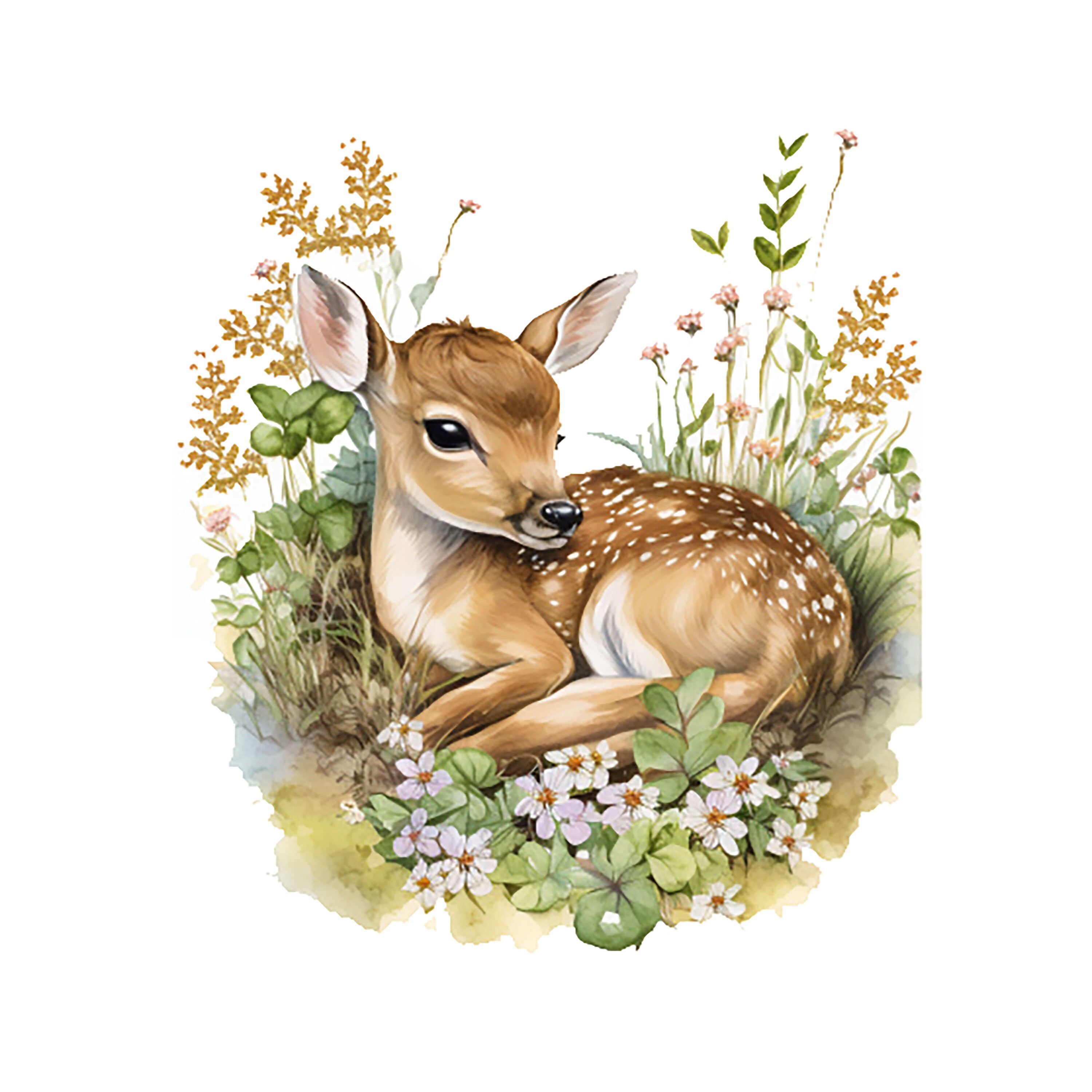 11 Cute Fawn Clipart , High Quality Jpgs, Digital Planner, Paper Crafts ...
