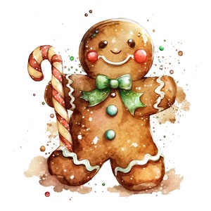 10 Gingerbread Man Clipart, Set1, High Quality Jpgs,digital Download ...