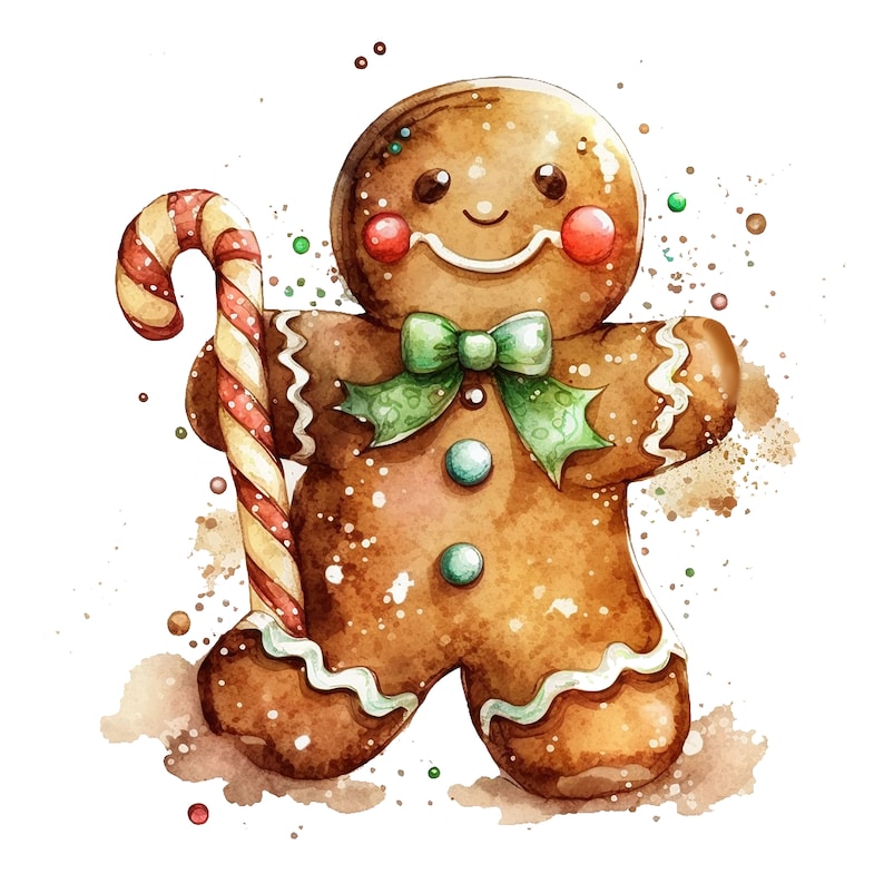 10 Gingerbread Man Clipart Set1 High Quality Jpgsdigital - Etsy Australia