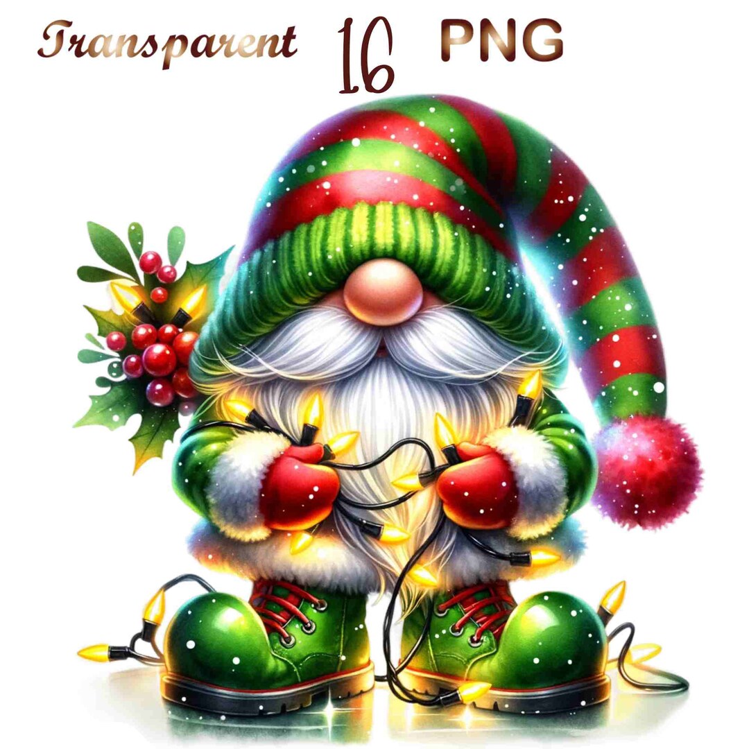 16 Cute Gnome Christmas,gnome Clipart Christmas, Gnome Christmas, Cute ...