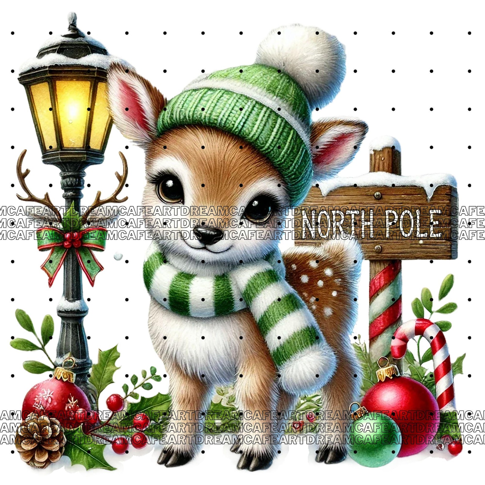 27 PNG Set 3 Christmas Reindeer Clipart Bundle, Festive Reindeer ...