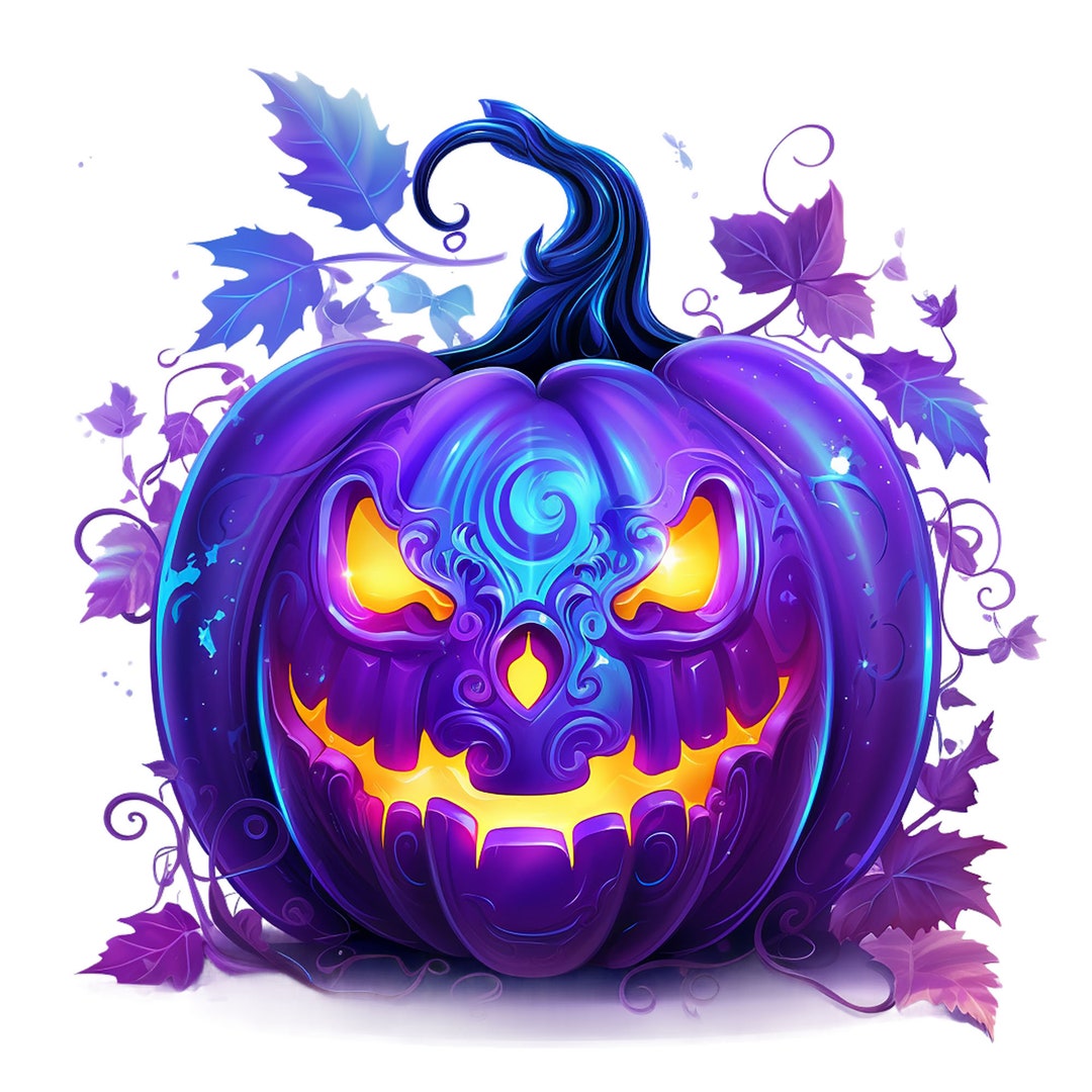 Halloween Clipart PNG, Pumpkin Clipart PNG, Pumpkin PNG, Purple Pumpkin ...