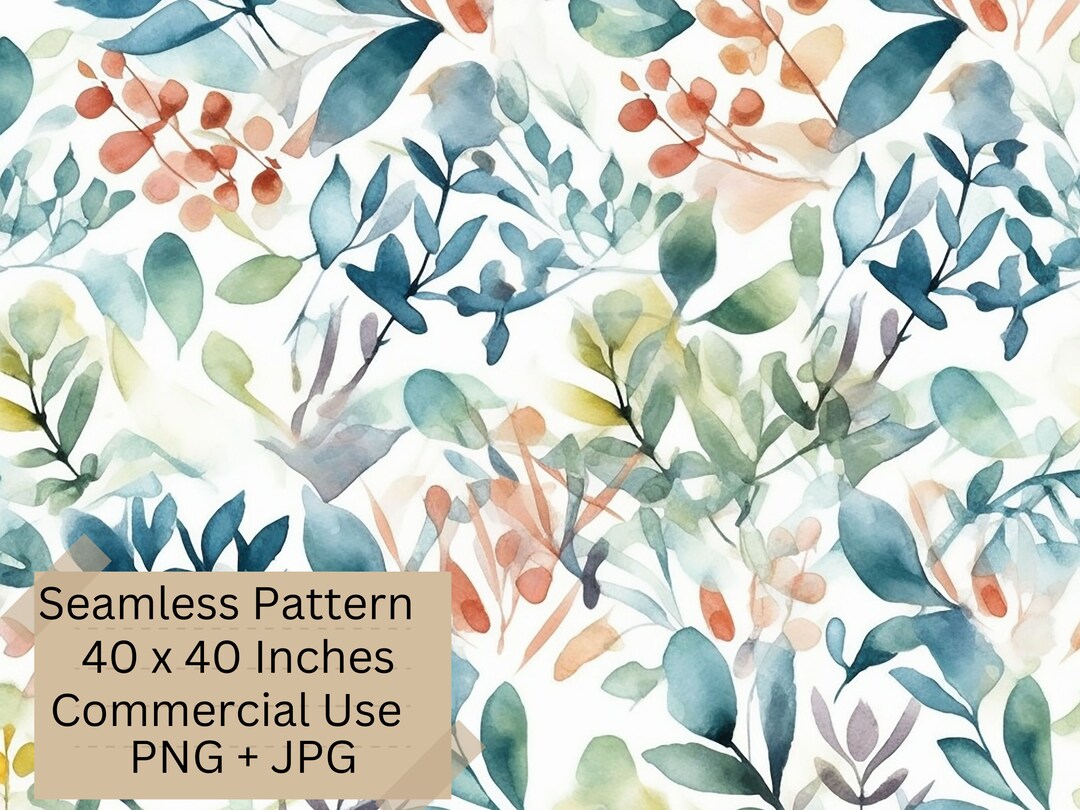 Watercolor Pattern - Seamless Pattern - Commercial Use - Digital Paper ...