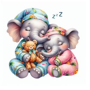 35 Jpgs Cute Elephant Clipart Bundle,baby Boy Elephant Illustration ...